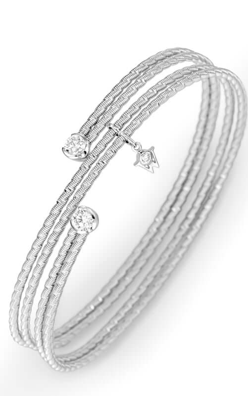 Wellendorff Embrace Me. Solitaire Bracelet White Gold